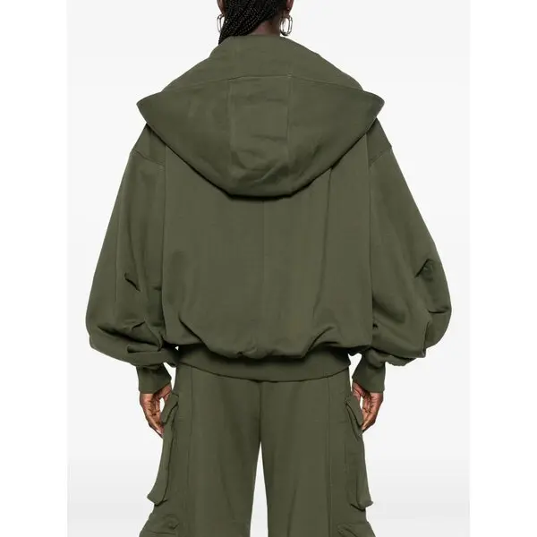 Attico Olive Cotton Hoodie