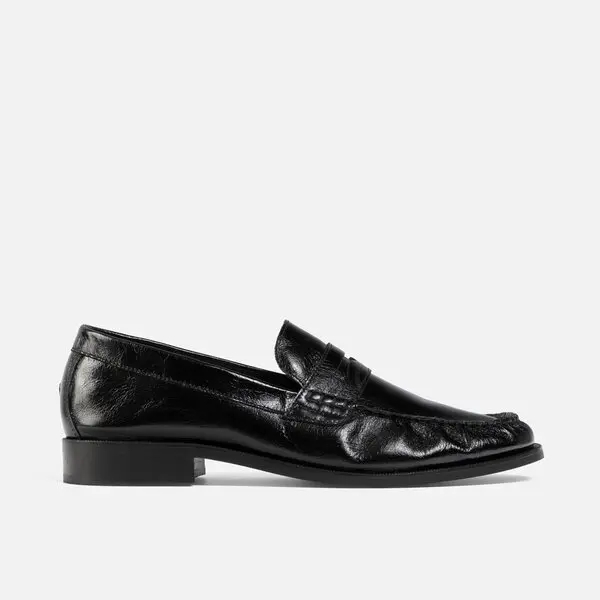 DUKE + DEXTER Cb Ruched Loafer - Black