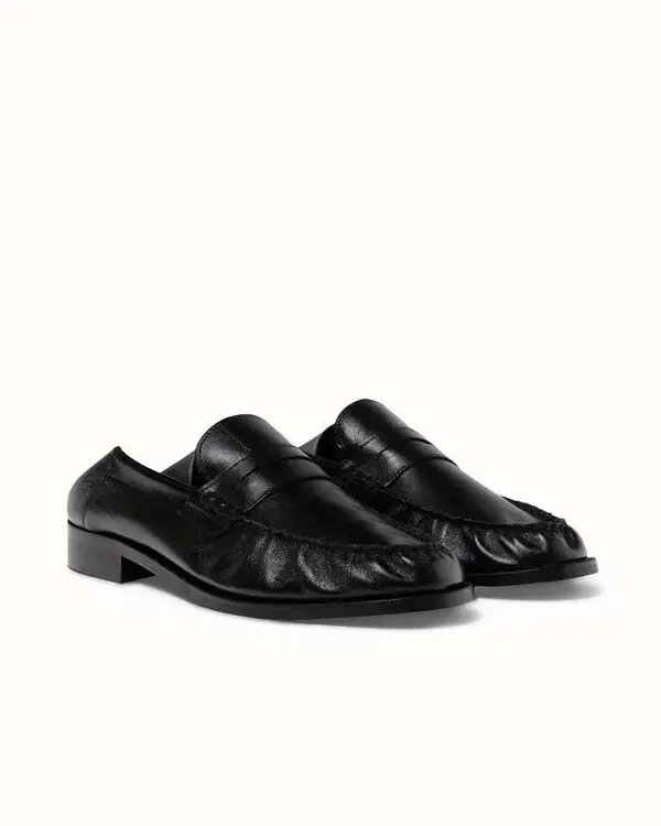 DUKE + DEXTER Foldable Ruched Loafer