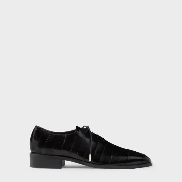 GIUSEPPE ZANOTTI Sebhastian Eel Leather Lace-up Shoes