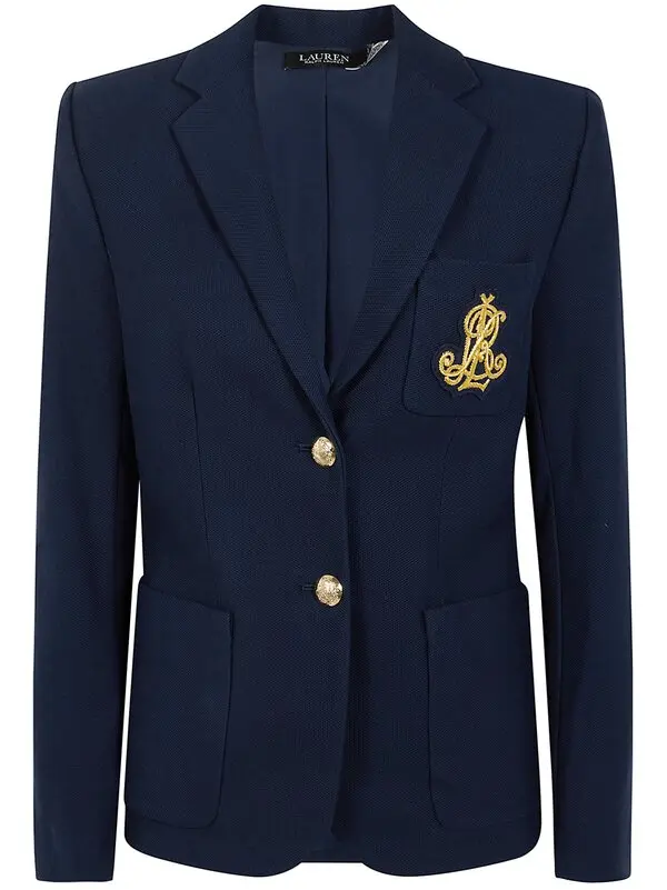 Ralph Lauren Blazer With Embroidered Detail - Blue