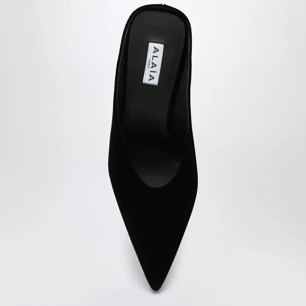 Alaïa Velvet Wedge Mules
