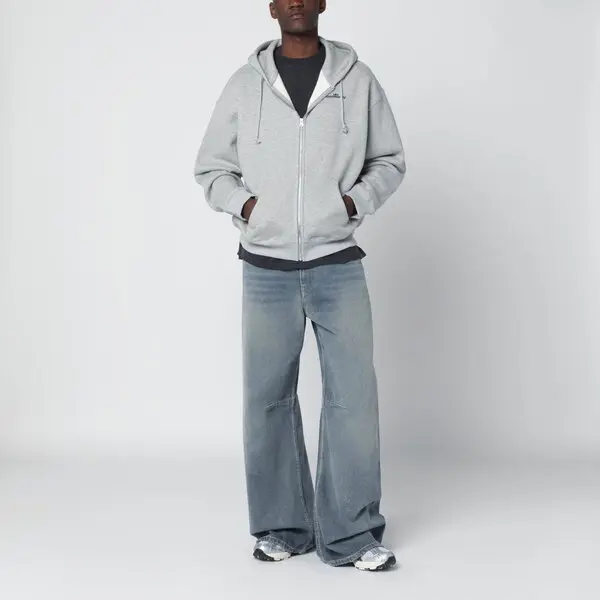 AWAKE NY Logo Print Zip-up Hoodie