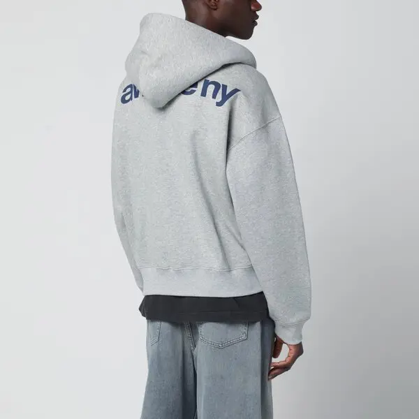 AWAKE NY Logo Print Zip-up Hoodie