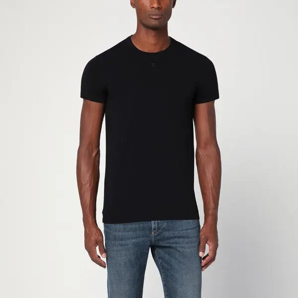 Dolce & Gabbana T-shirt With Logo Embroidery - Black