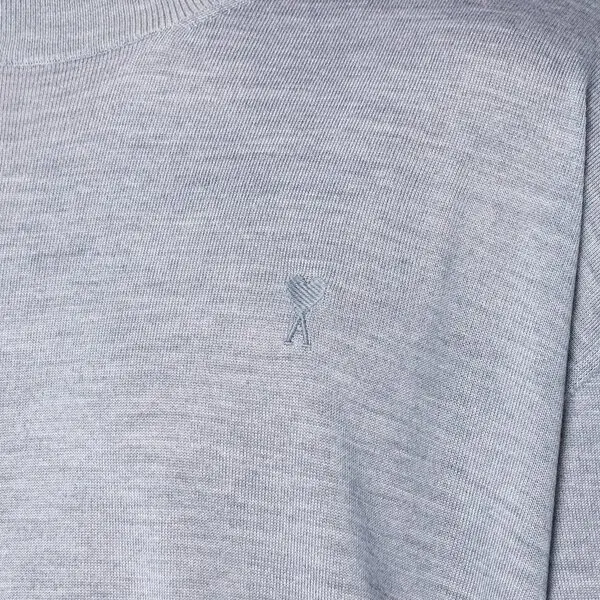 AMI Paris Crew Neck Wool Silk Sweater