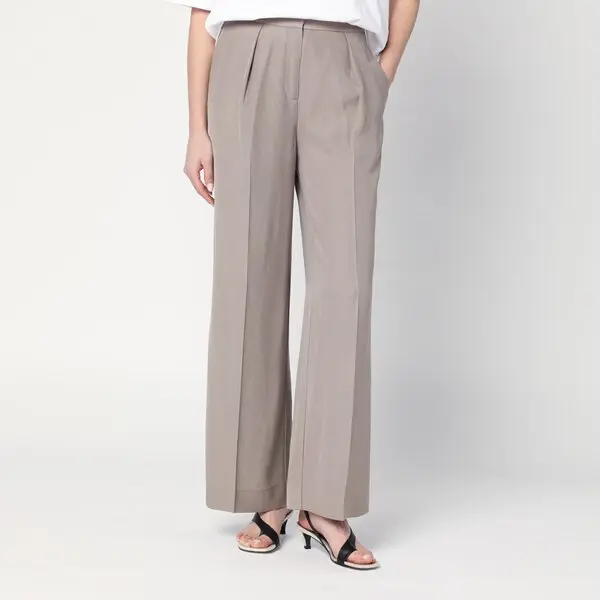 Calvin Klein Ash Grey Linen Blend Trousers