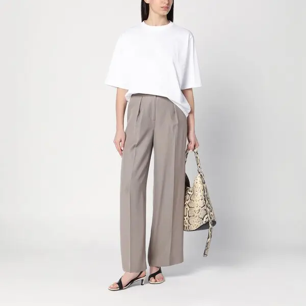 Calvin Klein Ash Grey Linen Blend Trousers