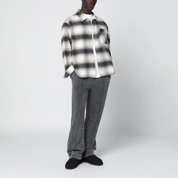 REPRESENT Milk-colored Flannel Checked Shirt