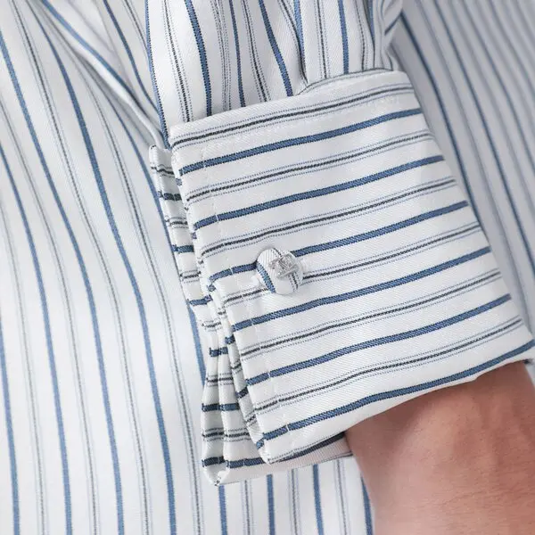Max Mara Oversized Striped Silk Shirt