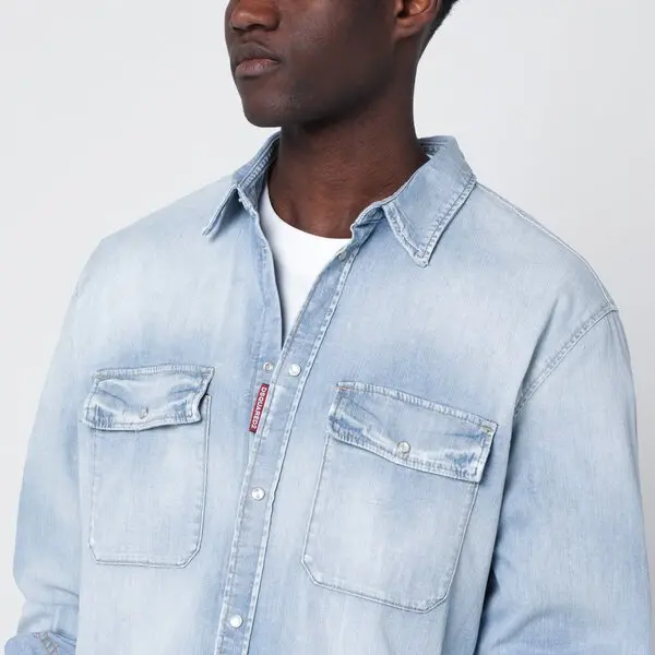 Dsquared2 Light Washed Denim Shirt