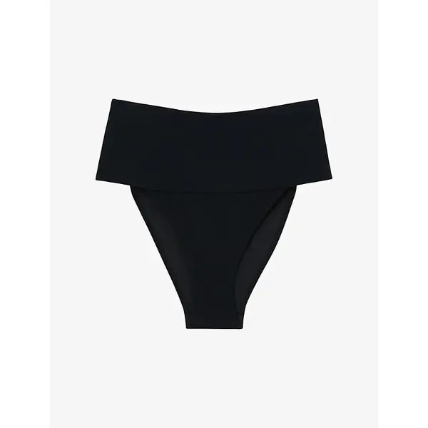 REISS Alba High-rise Bikini Bottoms - Black