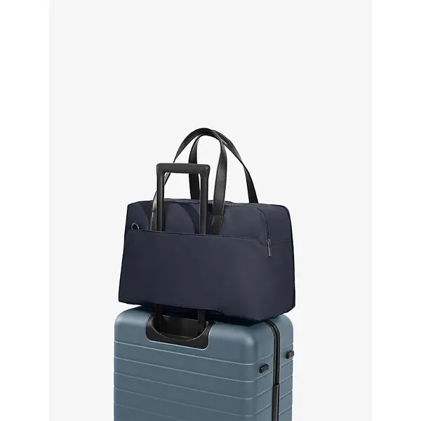 AWAY The Overnight Nylon Bag With Leather Trim - Navy