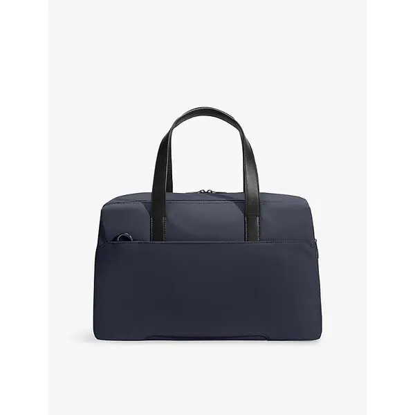 AWAY The Overnight Nylon Bag With Leather Trim - Navy