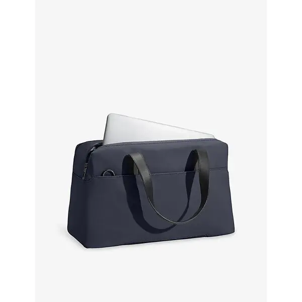 AWAY The Overnight Nylon Bag With Leather Trim - Navy