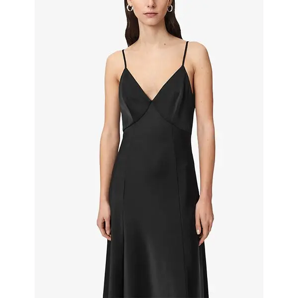 ALLSAINTS Irina V-neck Woven Maxi Dress