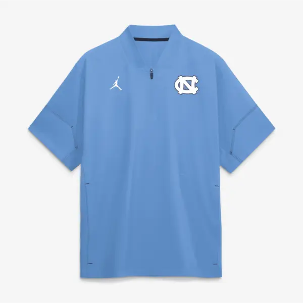JORDAN BRAND Carolina Blue North Carolina Tar Heels 2026 Sideline Short Sleeve Quarter-zip Coach Jacket - Light Blue