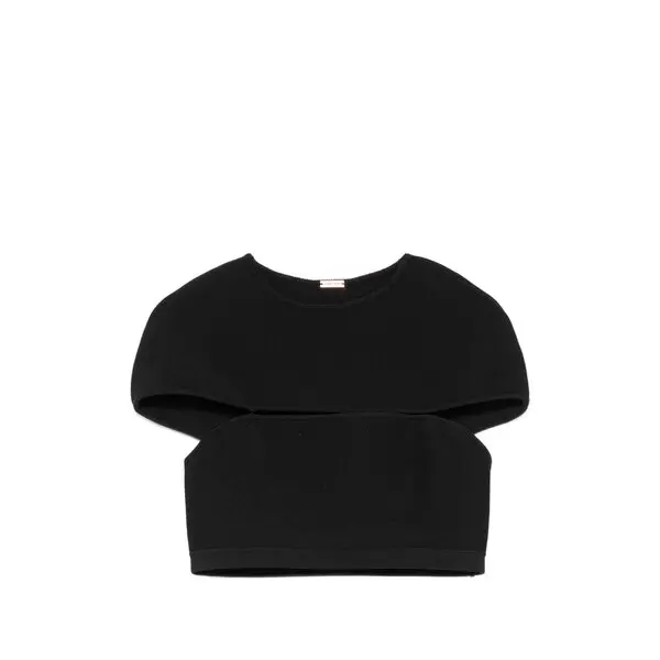 Cult Gaia Cut-out Cropped Top - Black