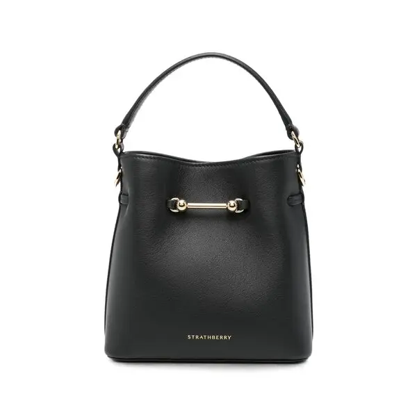 Strathberry Leather Tote Bag With Gold-tone Hardware - Black