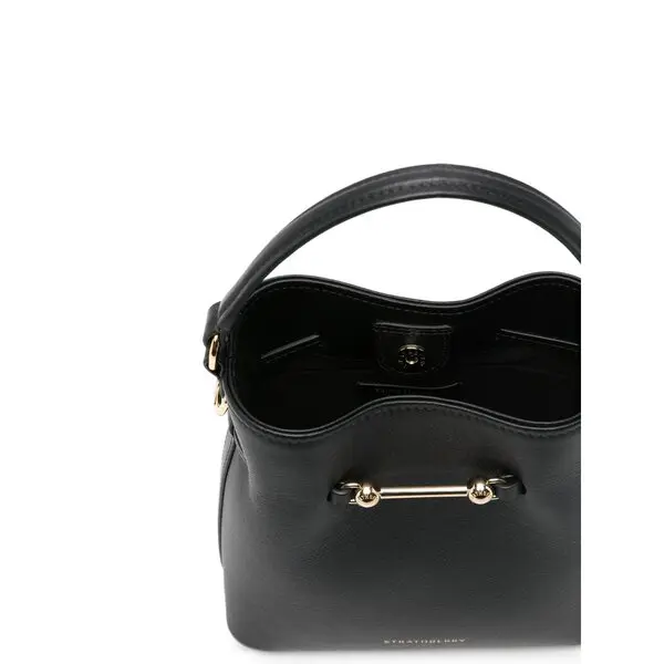 Strathberry Leather Tote Bag With Gold-tone Hardware - Black