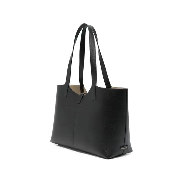 Strathberry Leather Grained Texture Tote Bag - Black