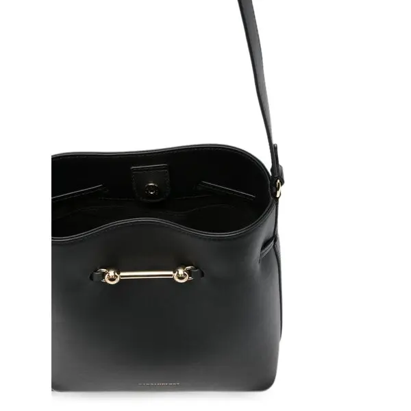Strathberry Grained Leather Tote Bag - Black