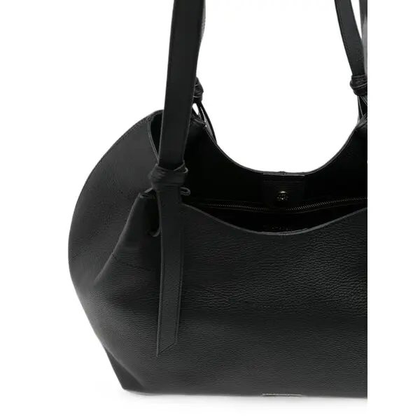 Strathberry Textured Leather Tote Bag With Gold-tone Hardware - Black