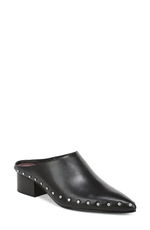 Vince August Studded Leather Mule - Black Leather