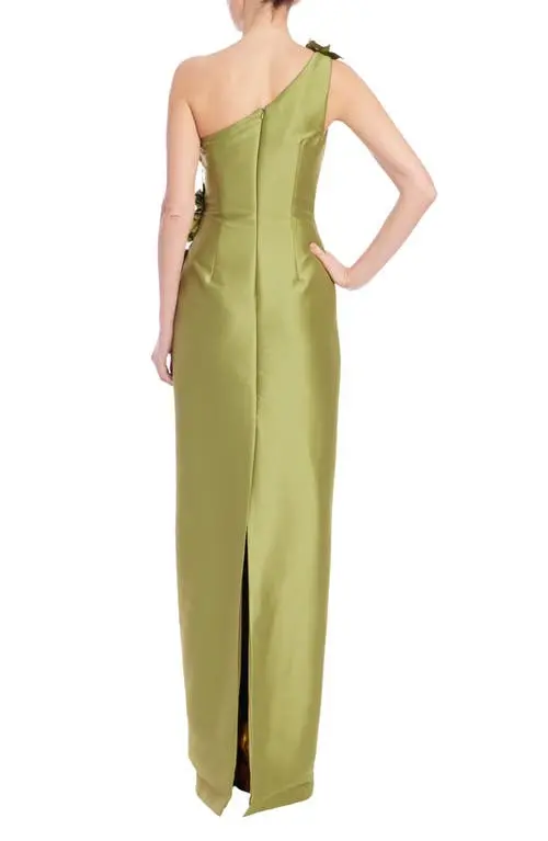 Badgley Mischka Floral Embellished Column Gown