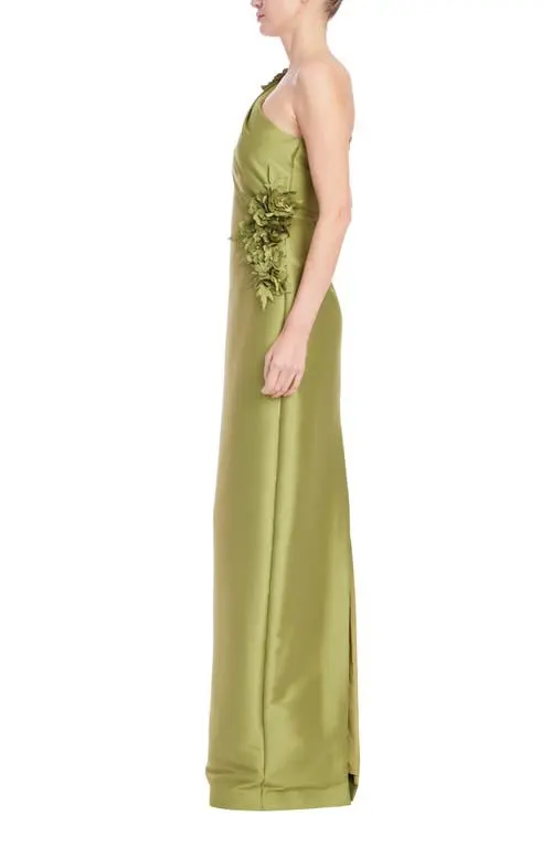 Badgley Mischka Floral Embellished Column Gown