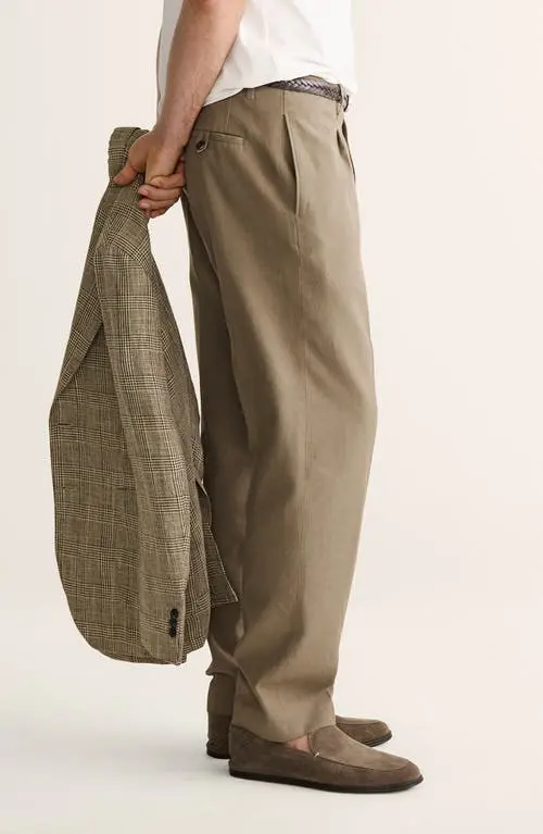 Mango Regular Fit Pleated Pants
