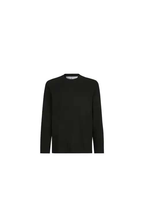 Brunello Cucinelli Cotton Jersey Long Sleeve Crew Neck T-shirt - Black
