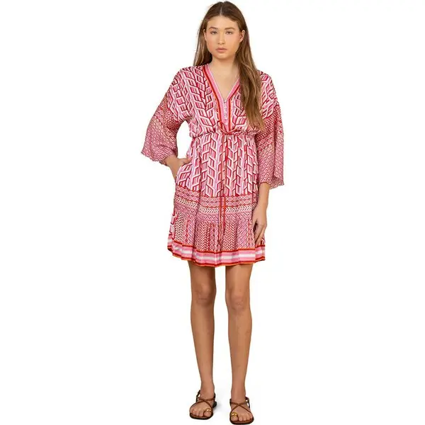 Hale Bob Theia Charmeuse Dress - Red