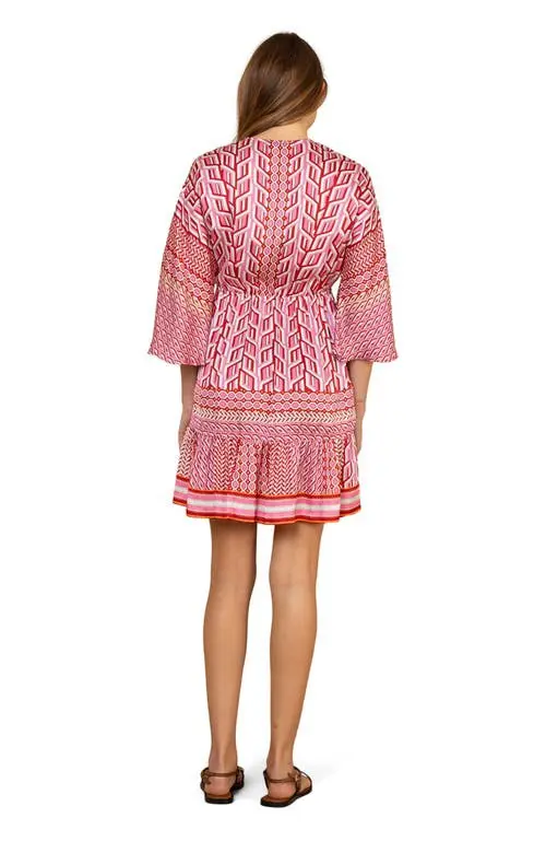 Hale Bob Theia Charmeuse Dress - Red