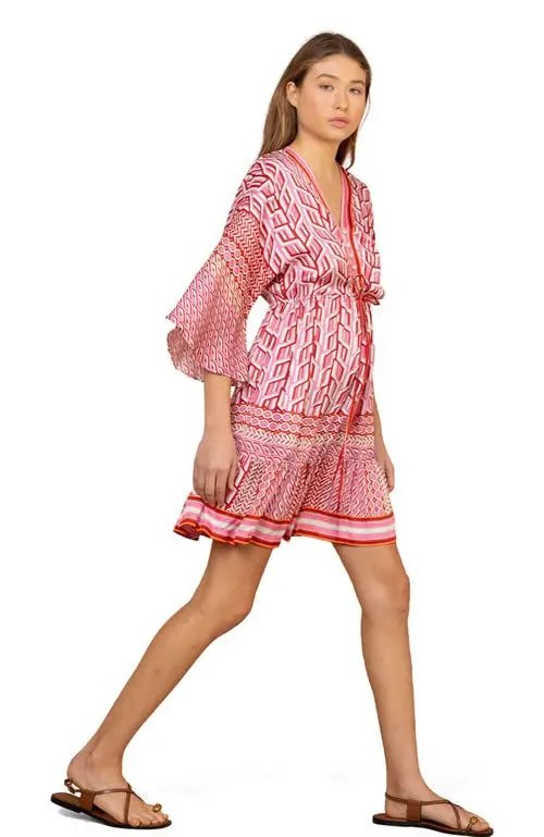 Hale Bob Theia Charmeuse Dress - Red