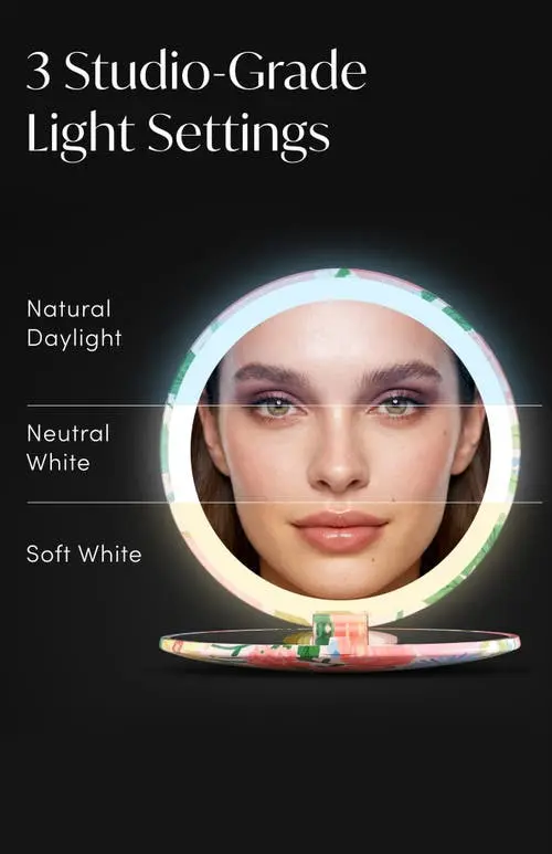 FANCII Mini Taylor Led Compact Mirror - Vibrant Florals
