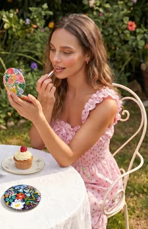 FANCII Mini Taylor Led Compact Mirror - Vibrant Florals