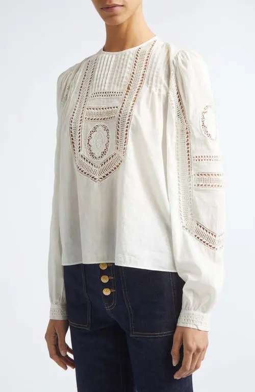 Ulla Johnson Marlowe Long Sleeve Cotton Top