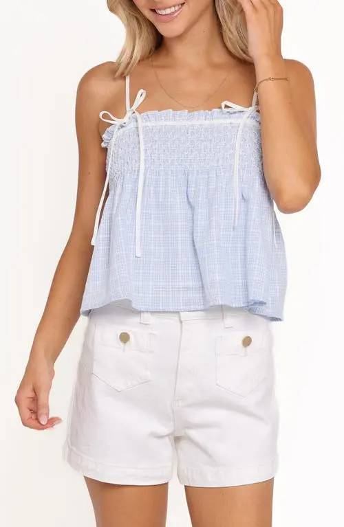 PETAL & PUP Mireille Gingham Babydoll Top
