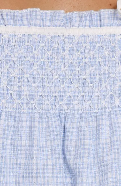 PETAL & PUP Mireille Gingham Babydoll Top