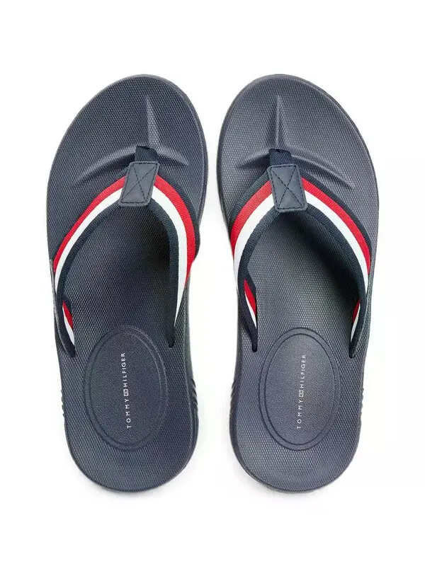 Tommy Hilfiger Stripe-detail Thong-strap Flip-flops
