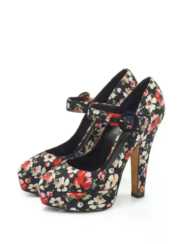 Dolce & Gabbana Floral-print Platform Pumps