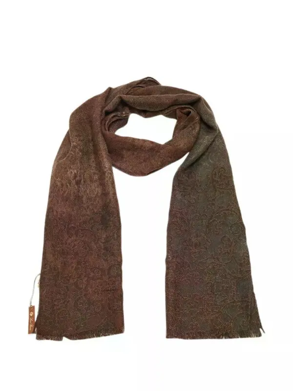 Loro Piana Jacquard Cashmere Scarf - Brown