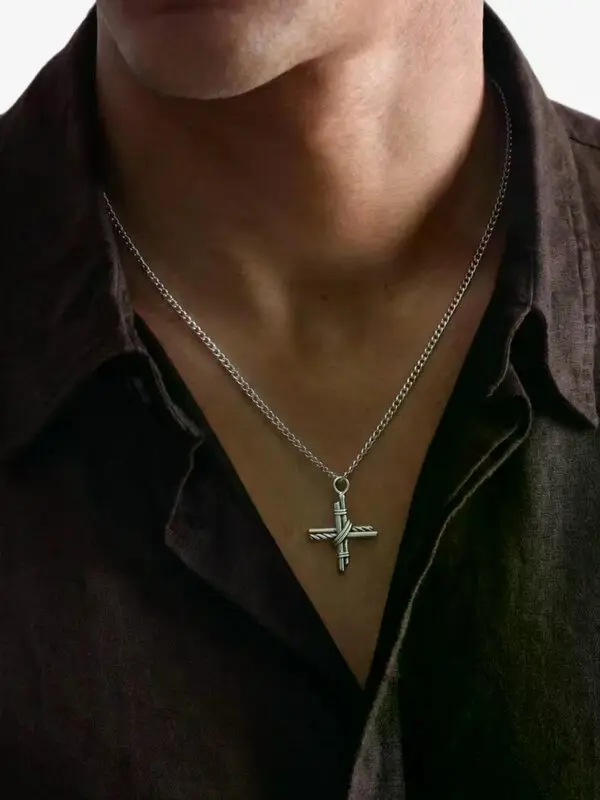 YOJ Tone Cross Pendant Necklace