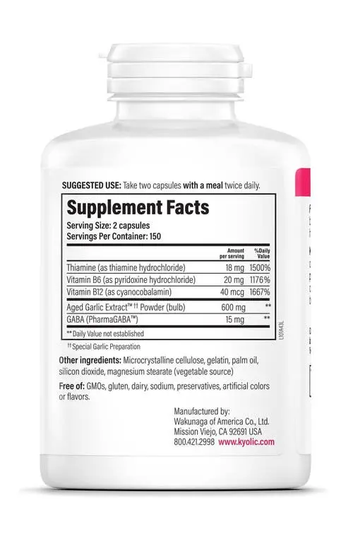 KYOLIC Aged Garlic Extract Formula 101, Stress And Fatigue Relief