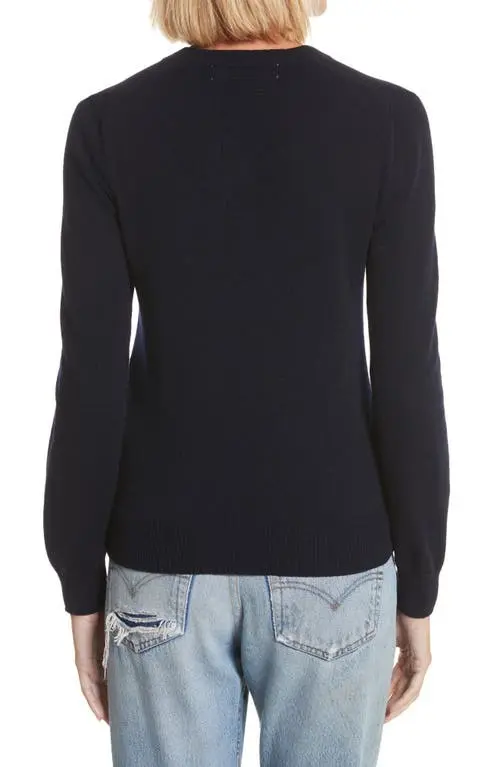 Comme Des Garçons Play Double Heart Wool Sweater