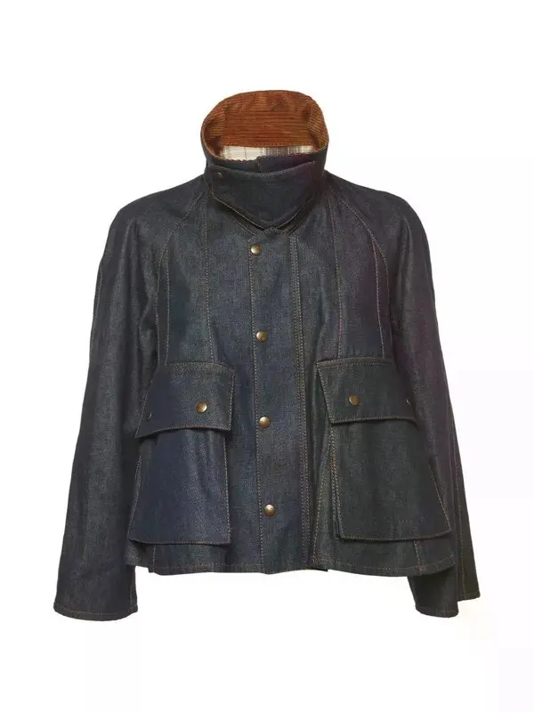 Loewe Corduroy-collar Denim Jacket - Blue