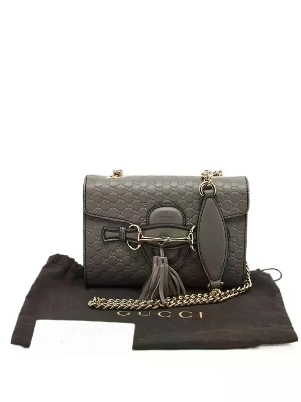 Gucci Emily Microguccissima Crossbody Bag - Grey