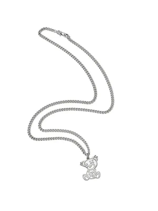 YOJ Curb-link Chain Necklace With Teddy Pendant