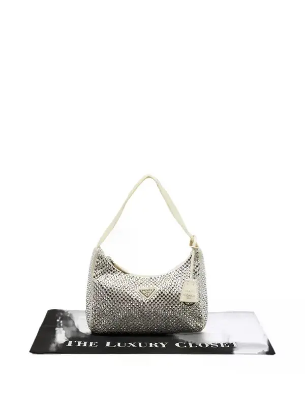 Prada Re-edition 2000 Crystal-studded Shoulder Bag